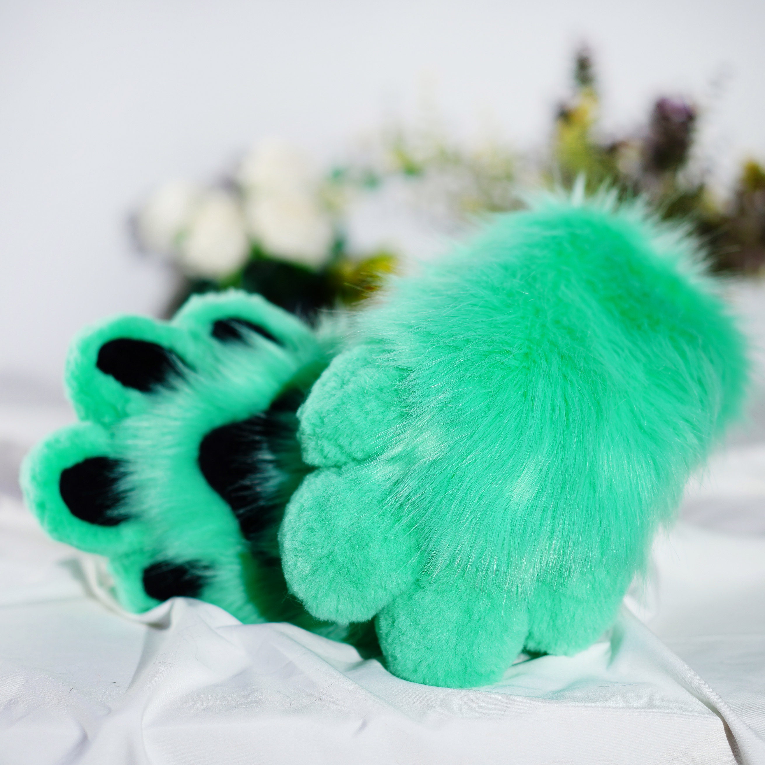 Fursuit Paws Mint Green Paws Furry Paws Furry Gloves - Etsy
