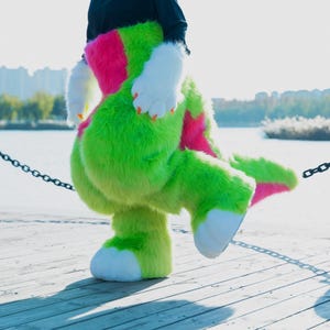 Green&hot Pink Full Fursuit Pants,furry Convention Custom Fursuit ...