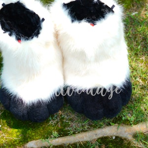 Fursuit Shoes White and Black Kemono Toony Kigurumi Fursona Kawaii ...
