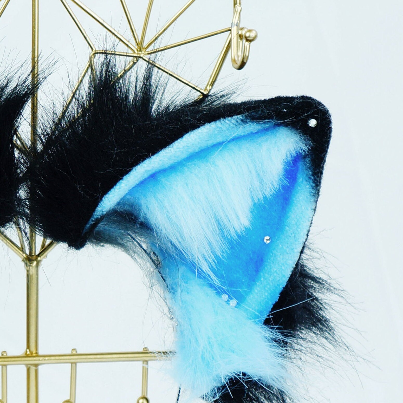 Blue Kitten Ears Faux Fur Ears Blue Fox Ears Fluffy Ears | Etsy