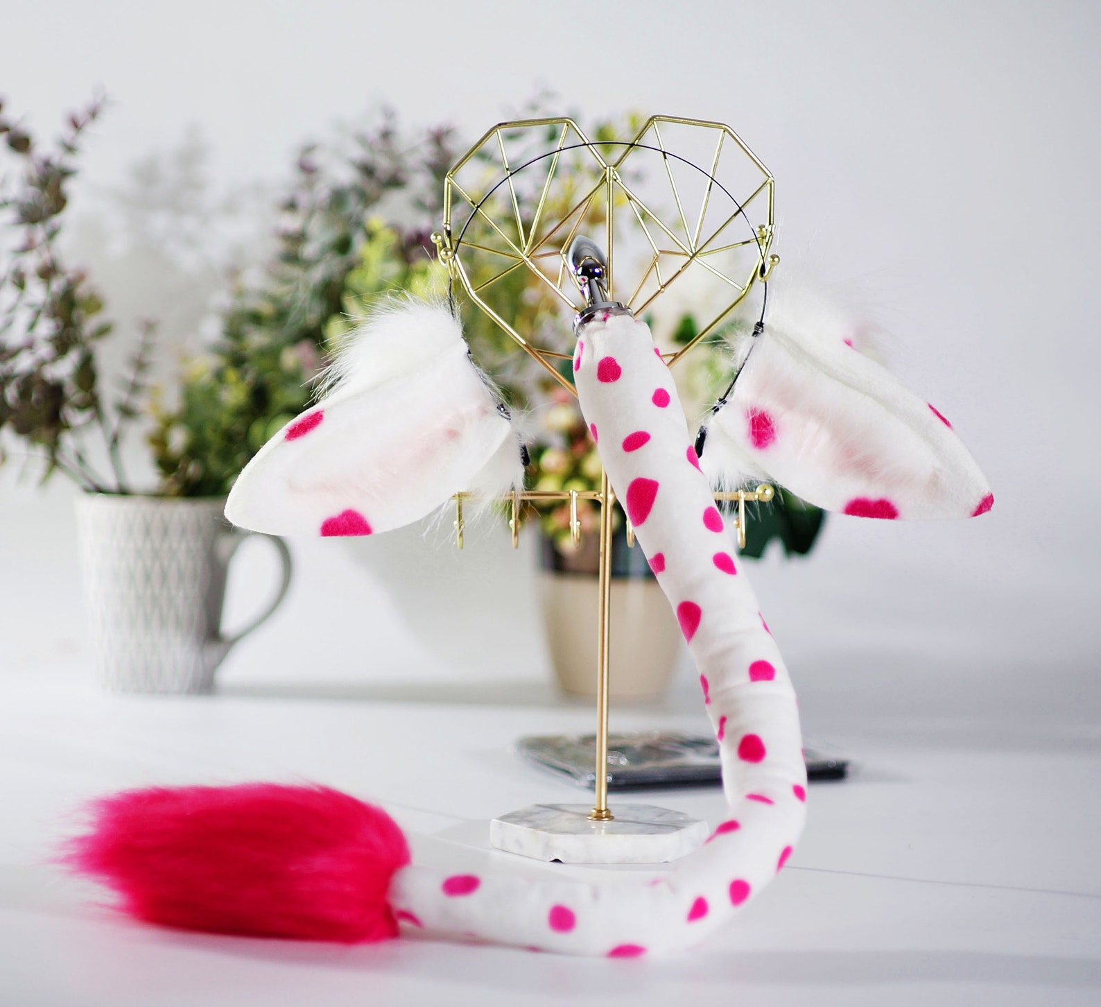 Realistic Pink Cow Ears and Horns Cosplay Ears Cattle - Etsy