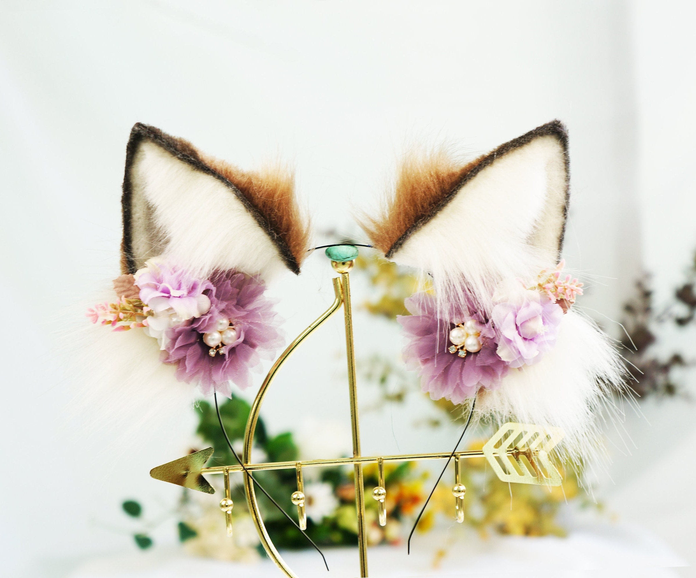 Cat Ear Brown Cat Ears Tail Fox Ear Petplay Classic Black - Etsy