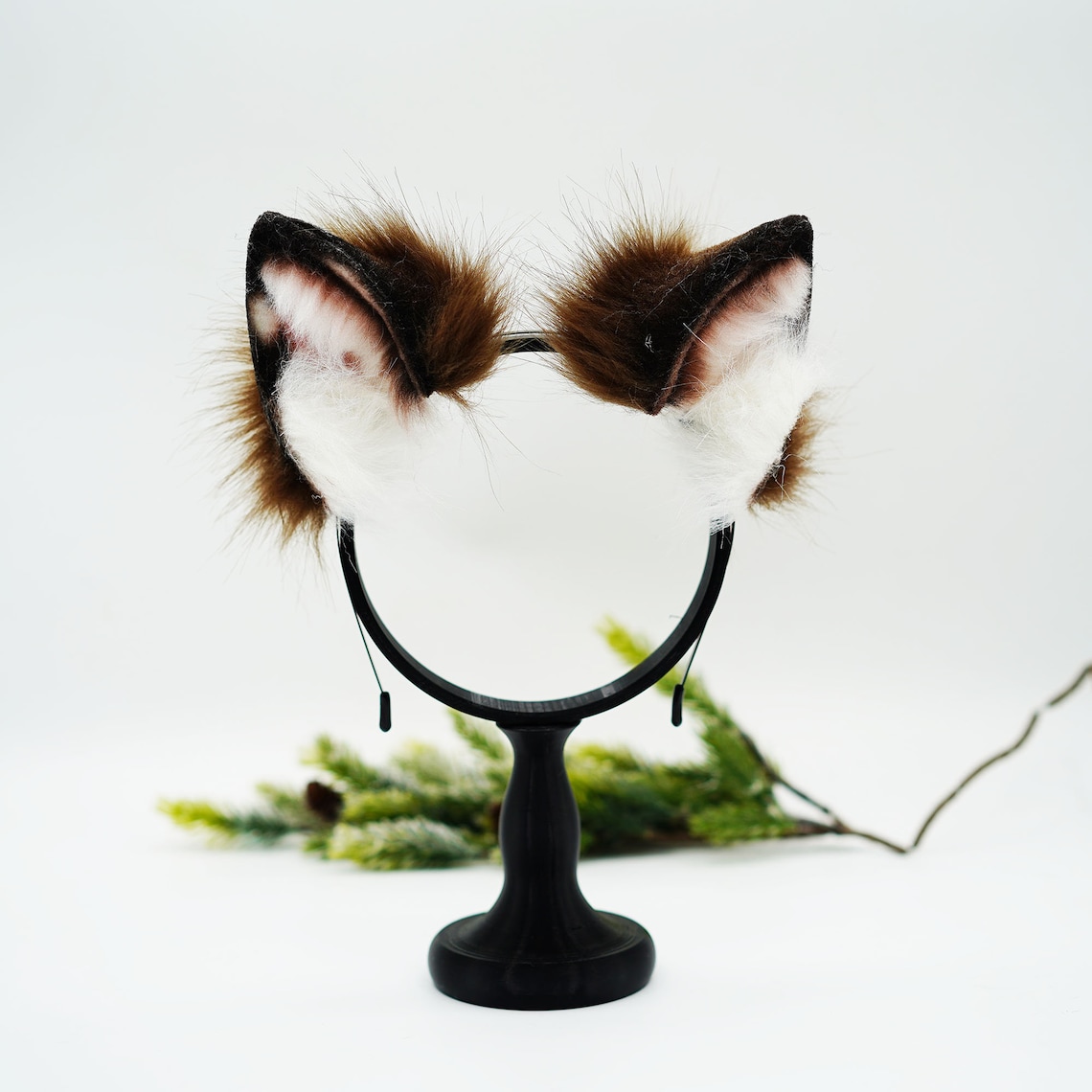 Brown Anime Cosplay Ear,kawaii Cat Ear and Tail, Tail , Faux Fur Bunny ...