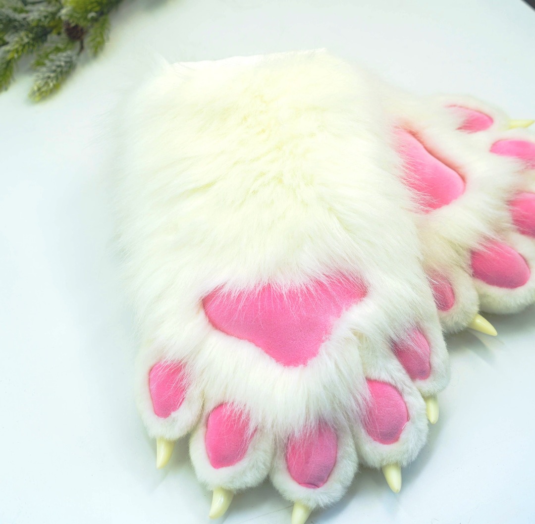 Custom Fursuit Gloves,handmade Furry Paws,fursuit Hand Paws With Purple ...