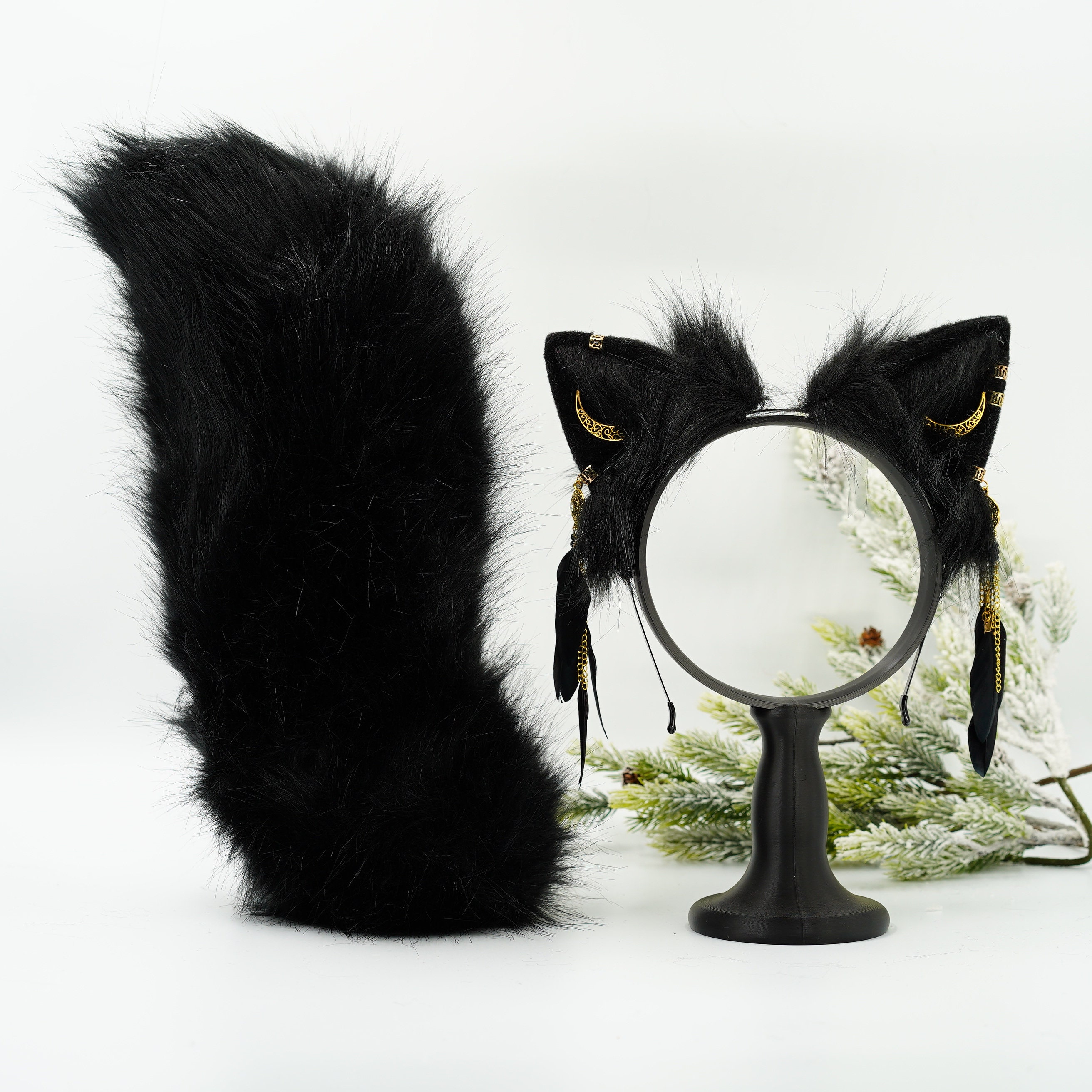 Boho Cat Ears, Realistic Cat Ears, Faux Fur Ears, Fluffy Ears, Animal ...