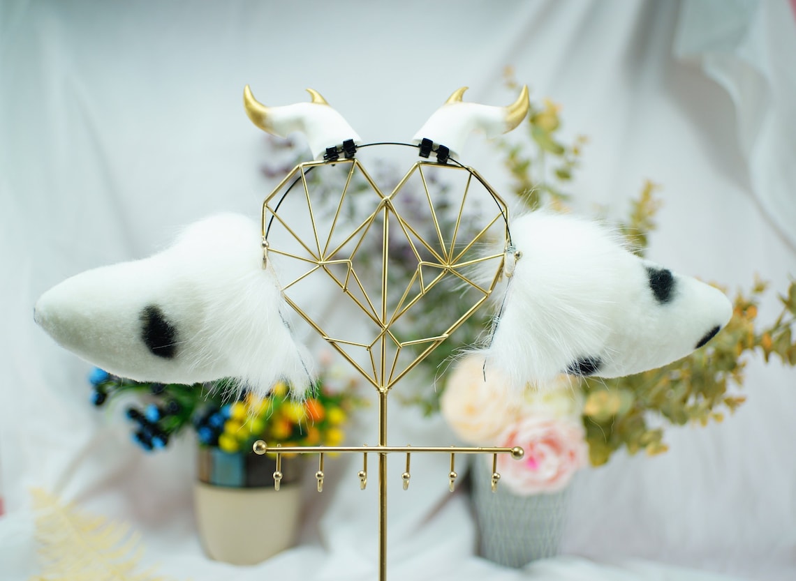 Realistic Cow Ears and Horns Cosplay Ears Cattle Cosplay Ox - Etsy