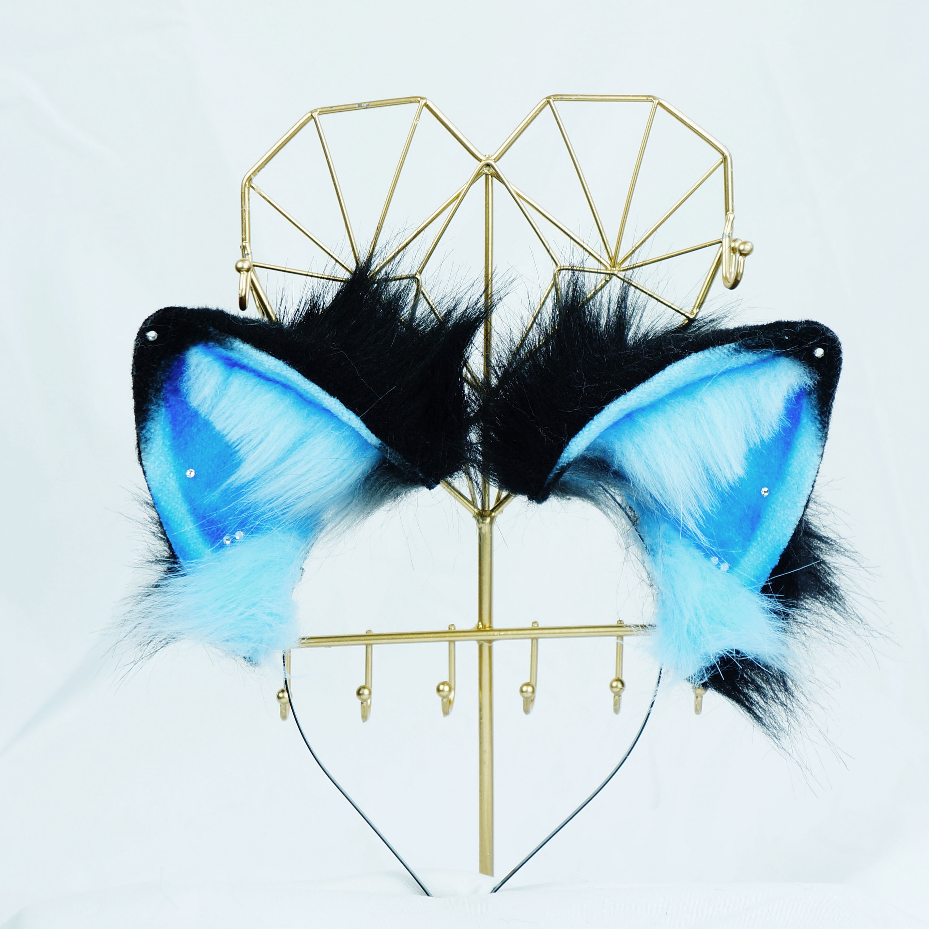 Blue Kitten Ears Faux Fur Ears Blue Fox Ears Fluffy Ears | Etsy