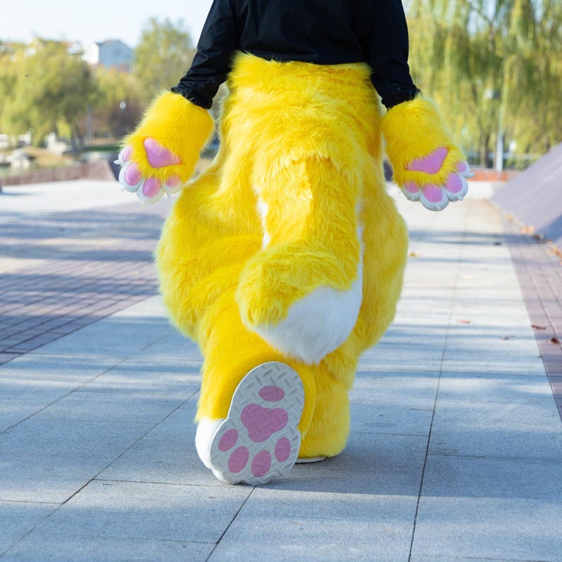 Yellow&white Full Fursuit Pants,furry Convention Custom Fursuit Fursona ...
