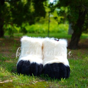 Fursuit Shoes White and Black Kemono Toony Kigurumi Fursona Kawaii ...