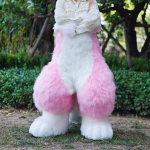 Adopt!pink&white Full Fursuit Pants, Furry Convention Custom, Fursuit ...