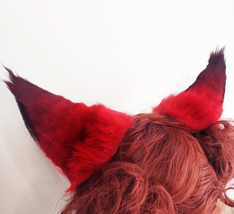 Fluffy Fox Earsred Fox Ears Fox Ear Headband Faux Fur Ears | Etsy
