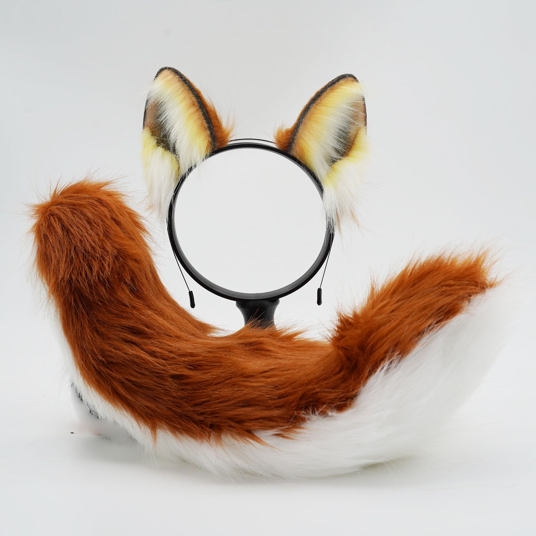 Yellow Brown Cat Kitty Puppy Ears, Cosplay,pet Play, Cosplay Can Be ...