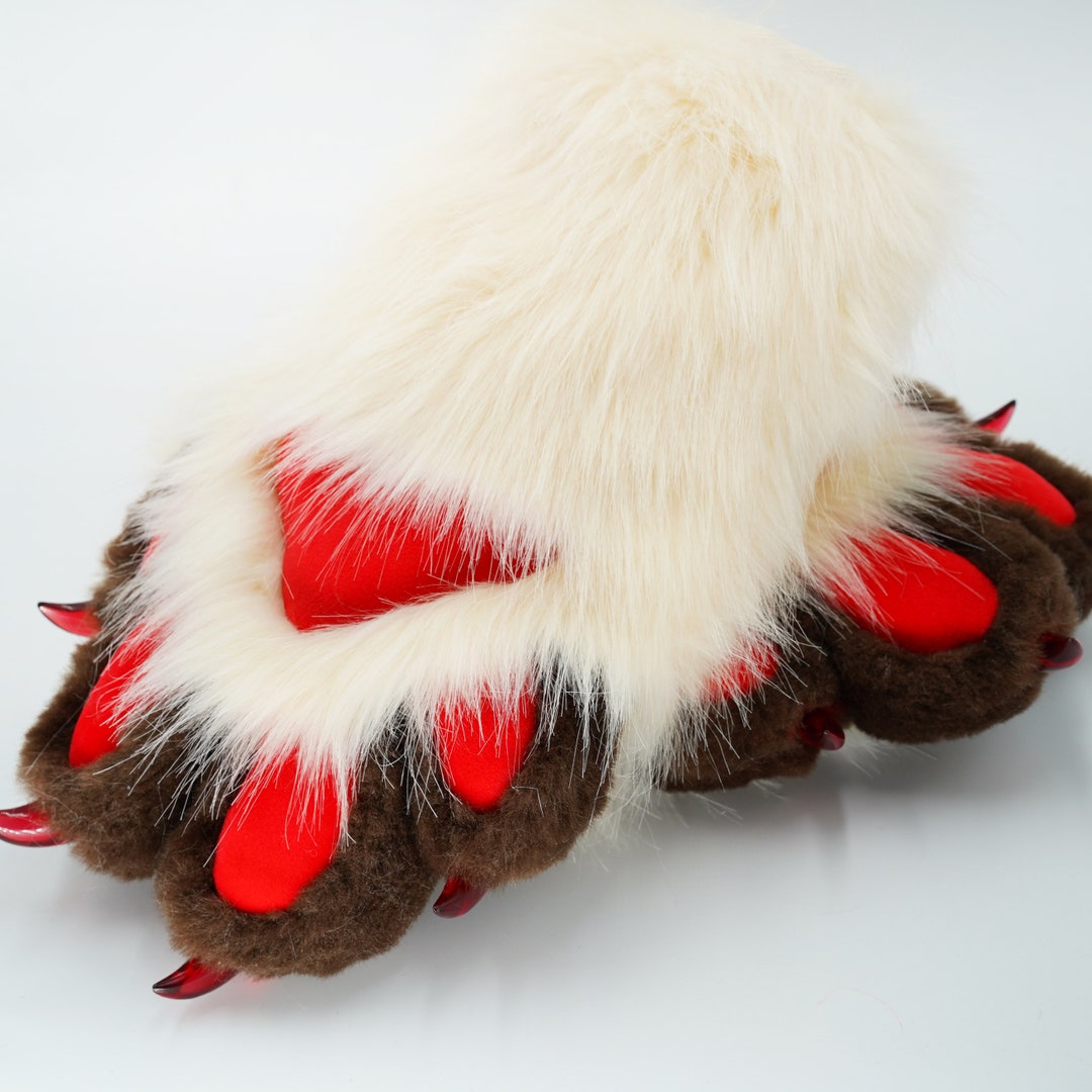 Off White With Brown Fursuit Paws, Paws, Punny Paws, Kemono, Toony ...