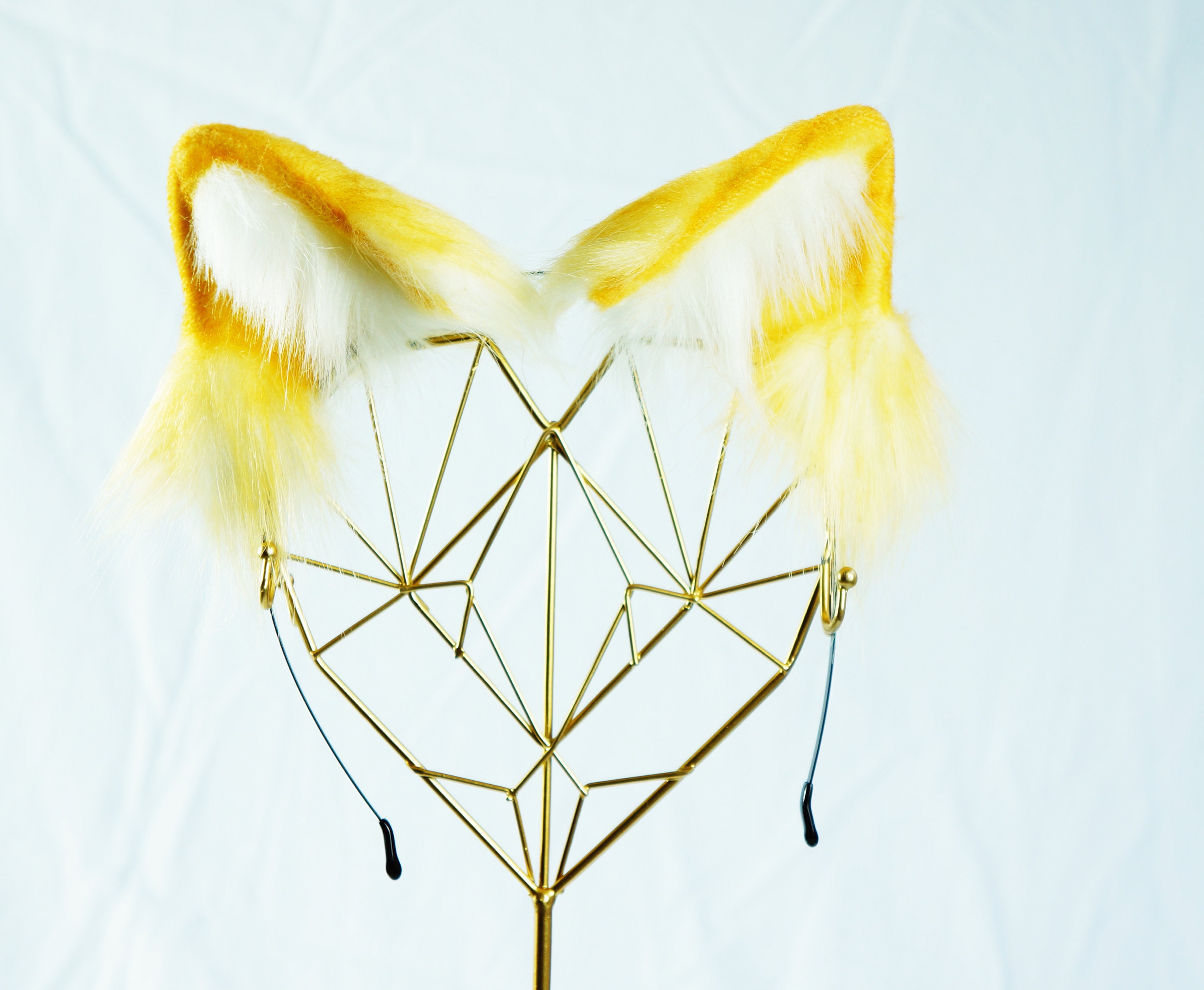 Yellow and White Cat Ears Cosplay Ears Anime Ears Headband - Etsy UK
