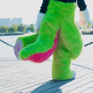 Green&hot Pink Full Fursuit Pants,furry Convention Custom Fursuit ...