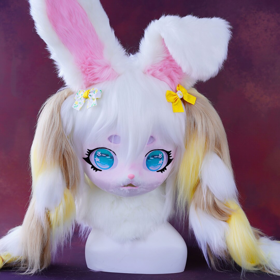 Sweet Pastry Kigurumi Bunny Fursuit Mask Head, Special Cosplay Party ...