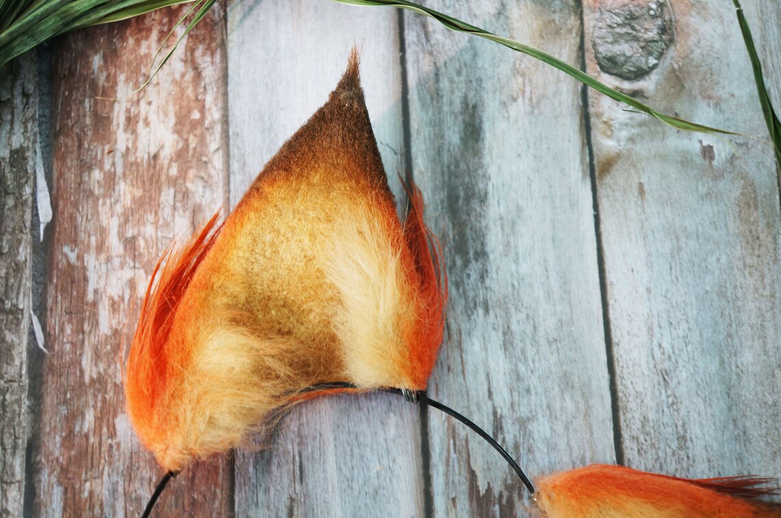 Fluffy Fox Ears Nick's Ears Faux Fur Ears Neko Ears | Etsy