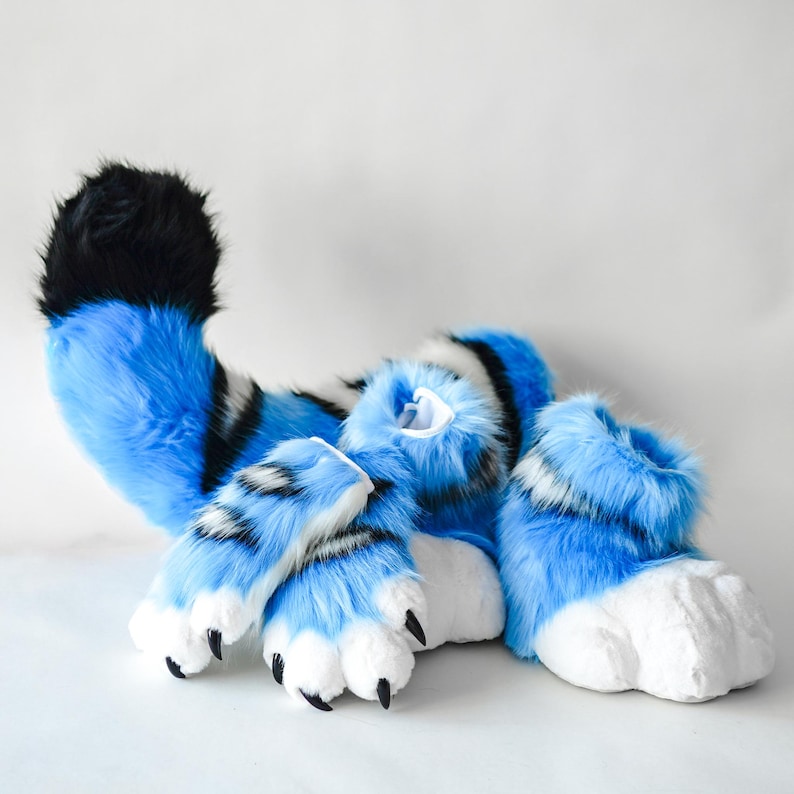 Derpy Tiger Costume Set Teen Friendly Pants Tail Paws & Feet for ...