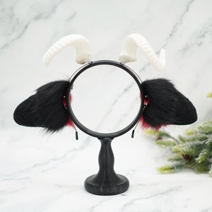 Handmade Black Goat Ears and Tail, Sheep Ears, Cosplay Goat Ears, Sheep ...