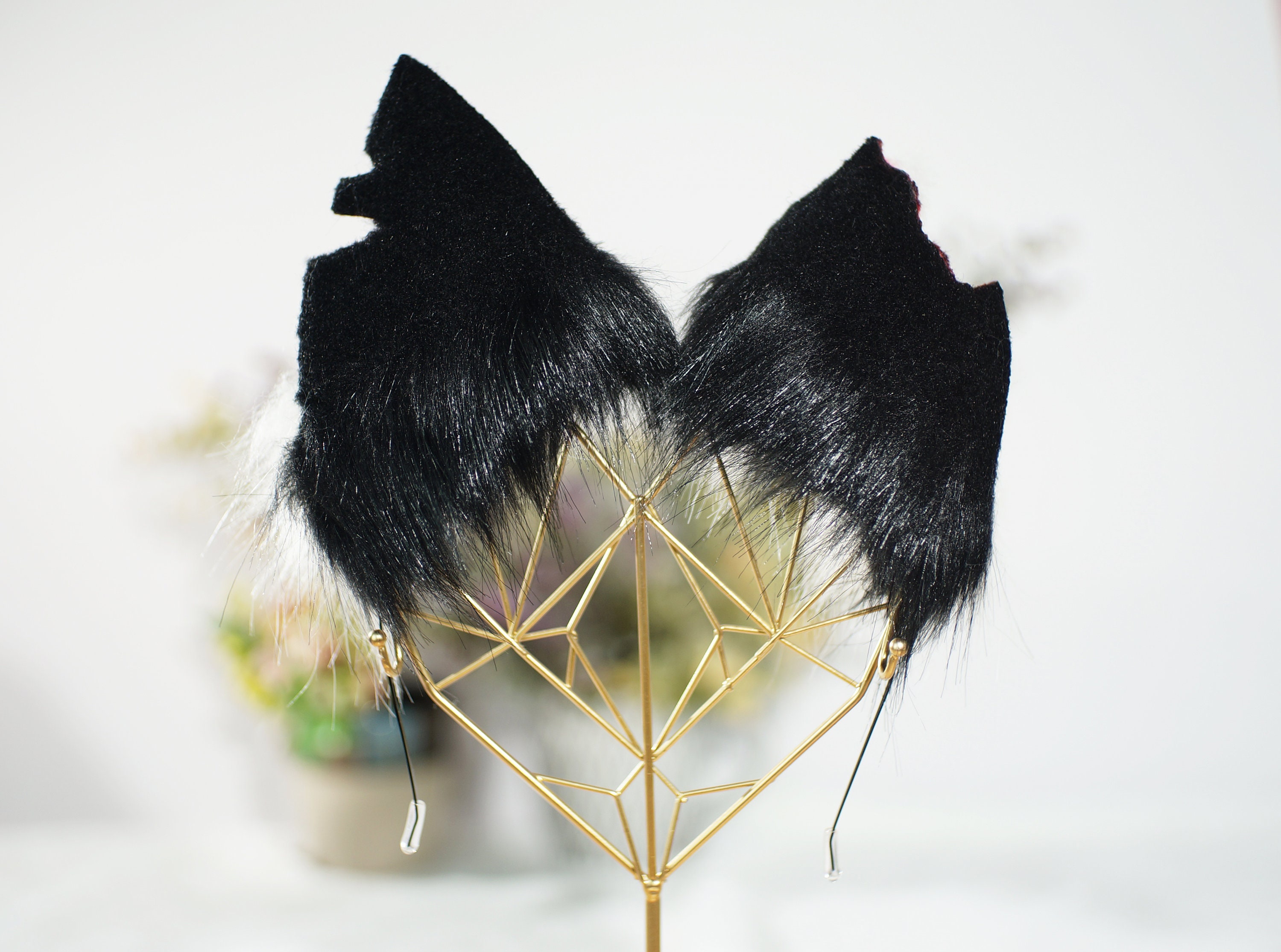 Battle Deamged Cat Ears Fluffy Ears Cosplay Bloodstain Fox - Etsy