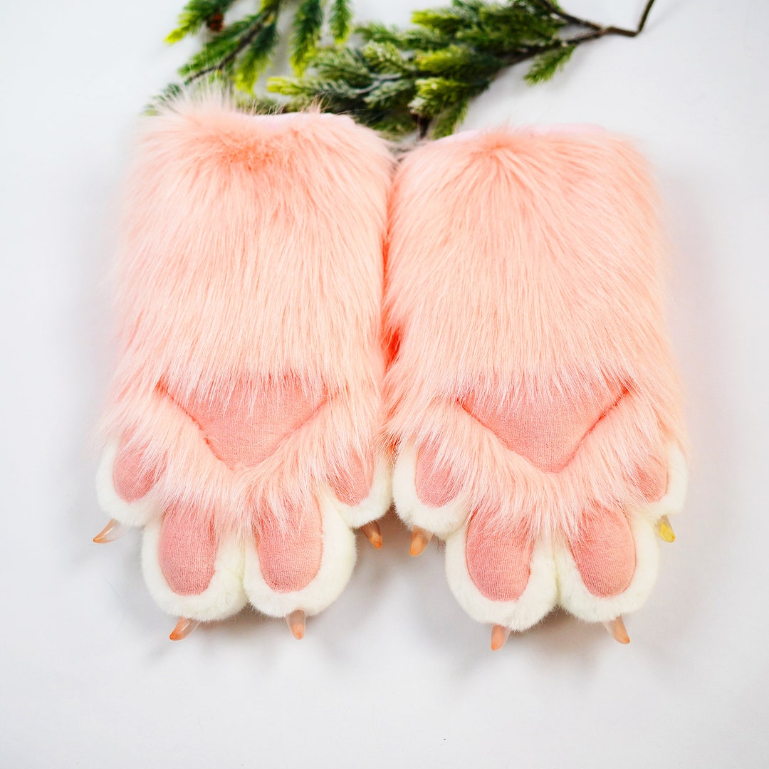 Light Pink & Pink Fursuit Handpaws,cutefurry cat Fursuit, Custom ...