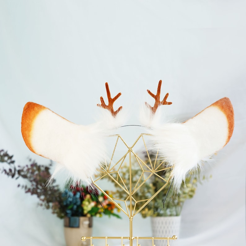 Realistic Deer Ears, Faux Fur Ears, Antler Ears, Fluffy Ears, Bucks ...
