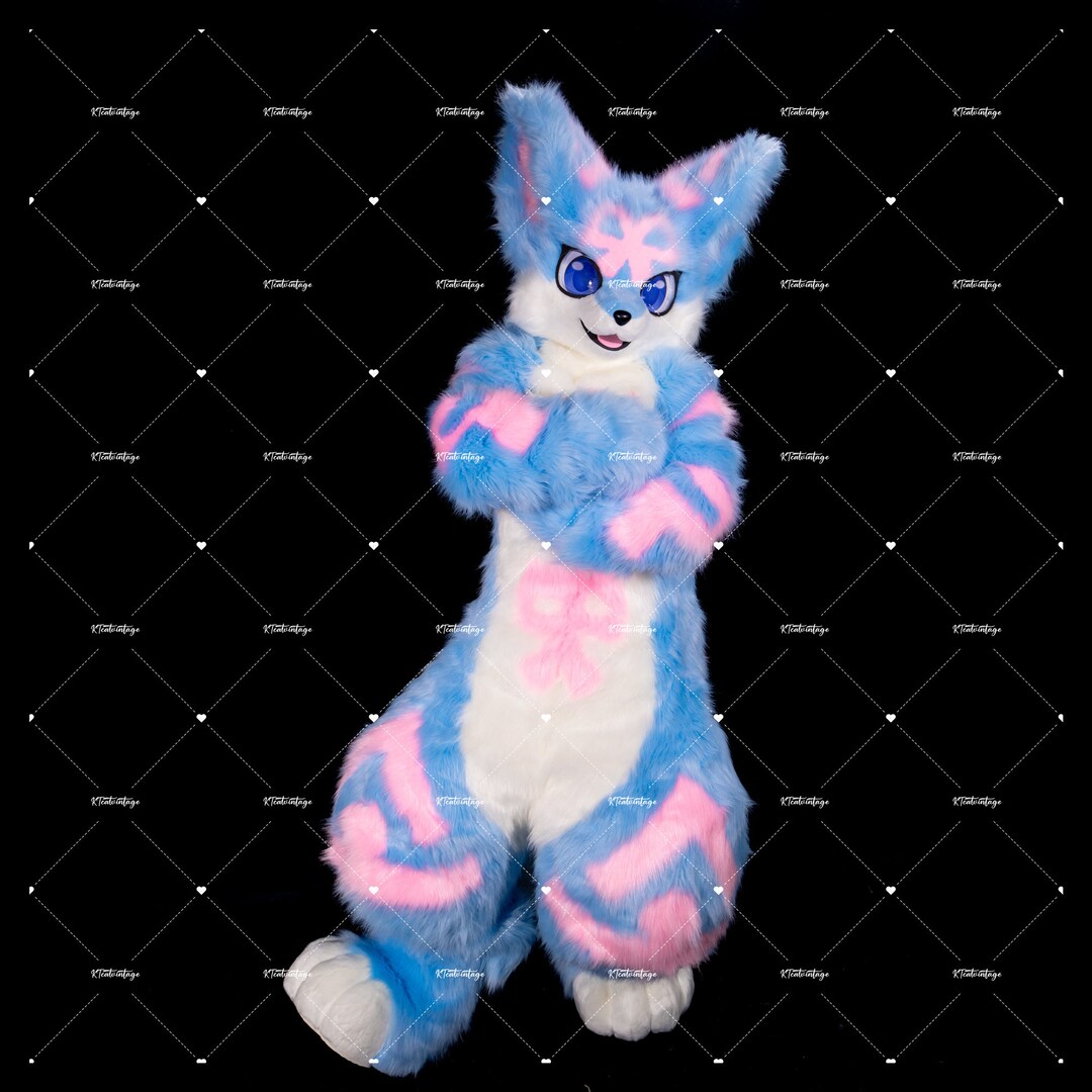 Custom Fursuit Full Suit Blue Full Fursuit ,custom Furry Cosplay Cloth ...