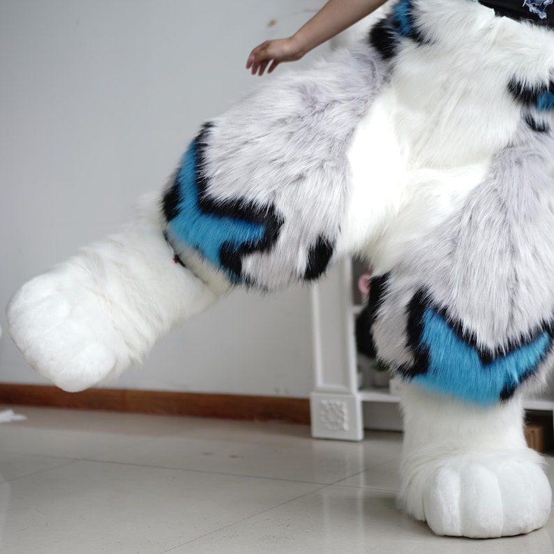 Fursuit Let Furryart - Plush Fursuit Pant Foot Tail, Ready to Ship, M ...