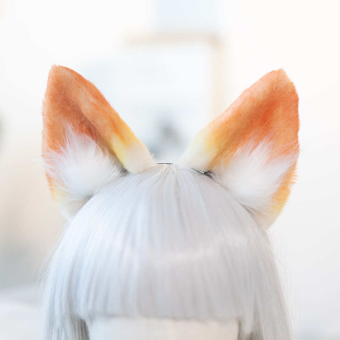 Versatile Orange Fox Ears & Tail Set-perfect for Halloween, Stage, and ...