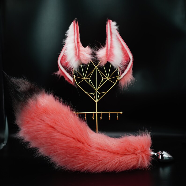 Coral Color Fox Ears Wolf Ears Custom Realistic Ears - Etsy