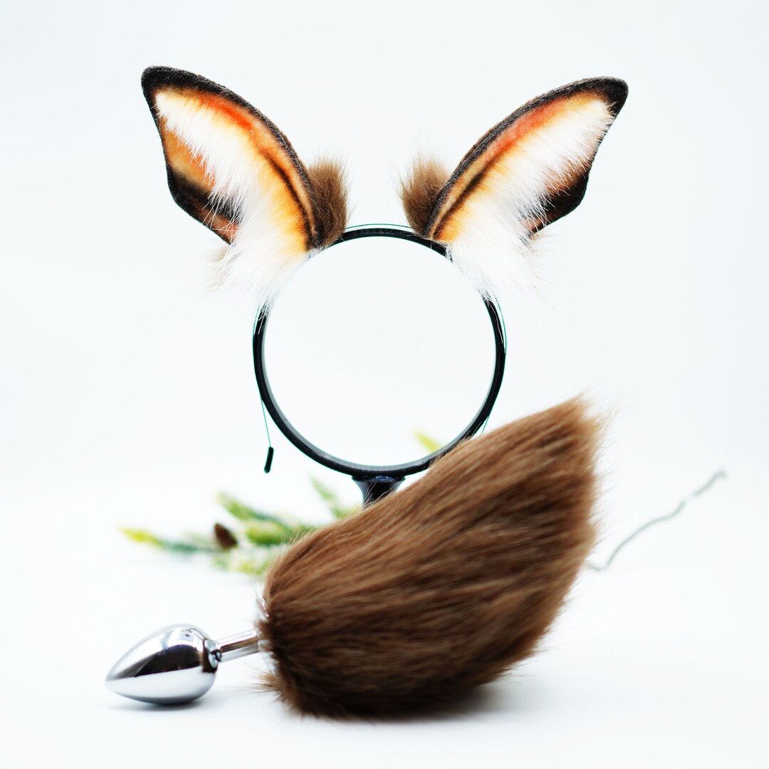 Cosplay Bunny Ear, Mouldable Ears, Handmade Bunny Ear Headband,brown ...