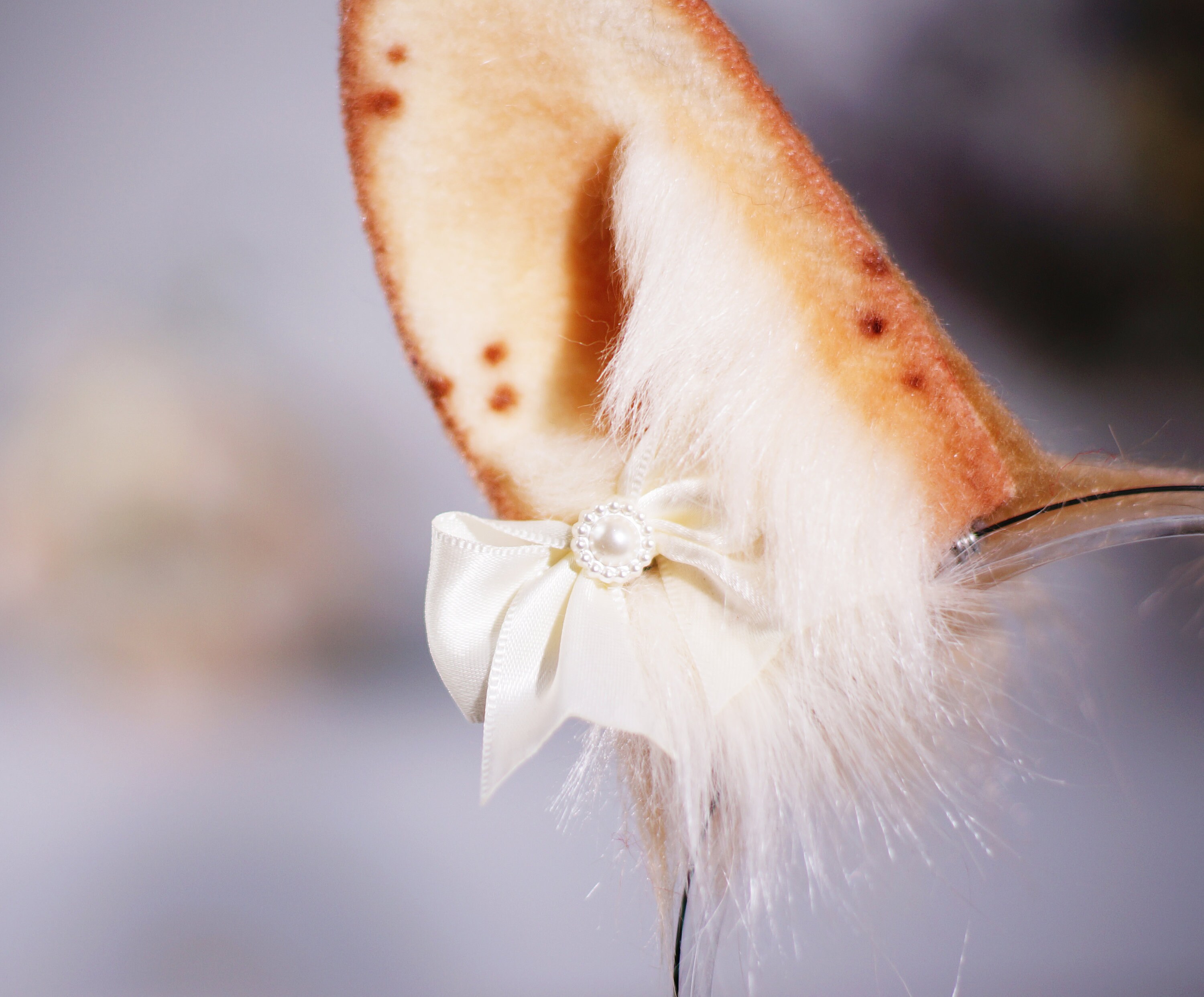 Brown White Bunny Ear Bunny Ears Headband Animal Ears Bunny - Etsy