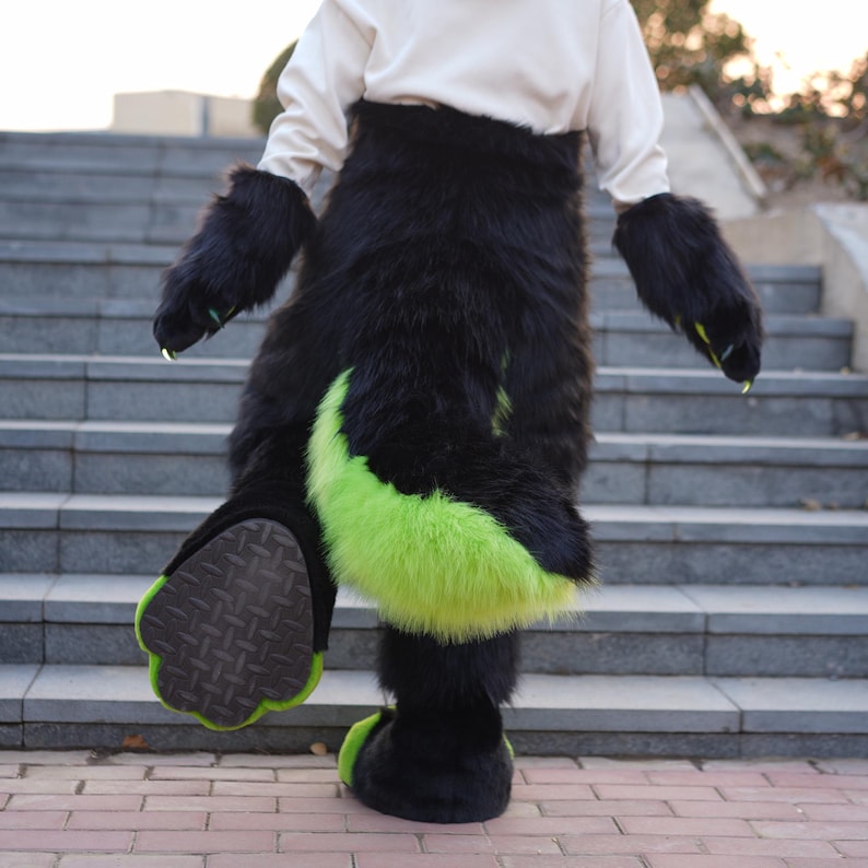 Full Fursuit Pants | Legs With Tail, Hand Feet Paws | Animal-themed ...
