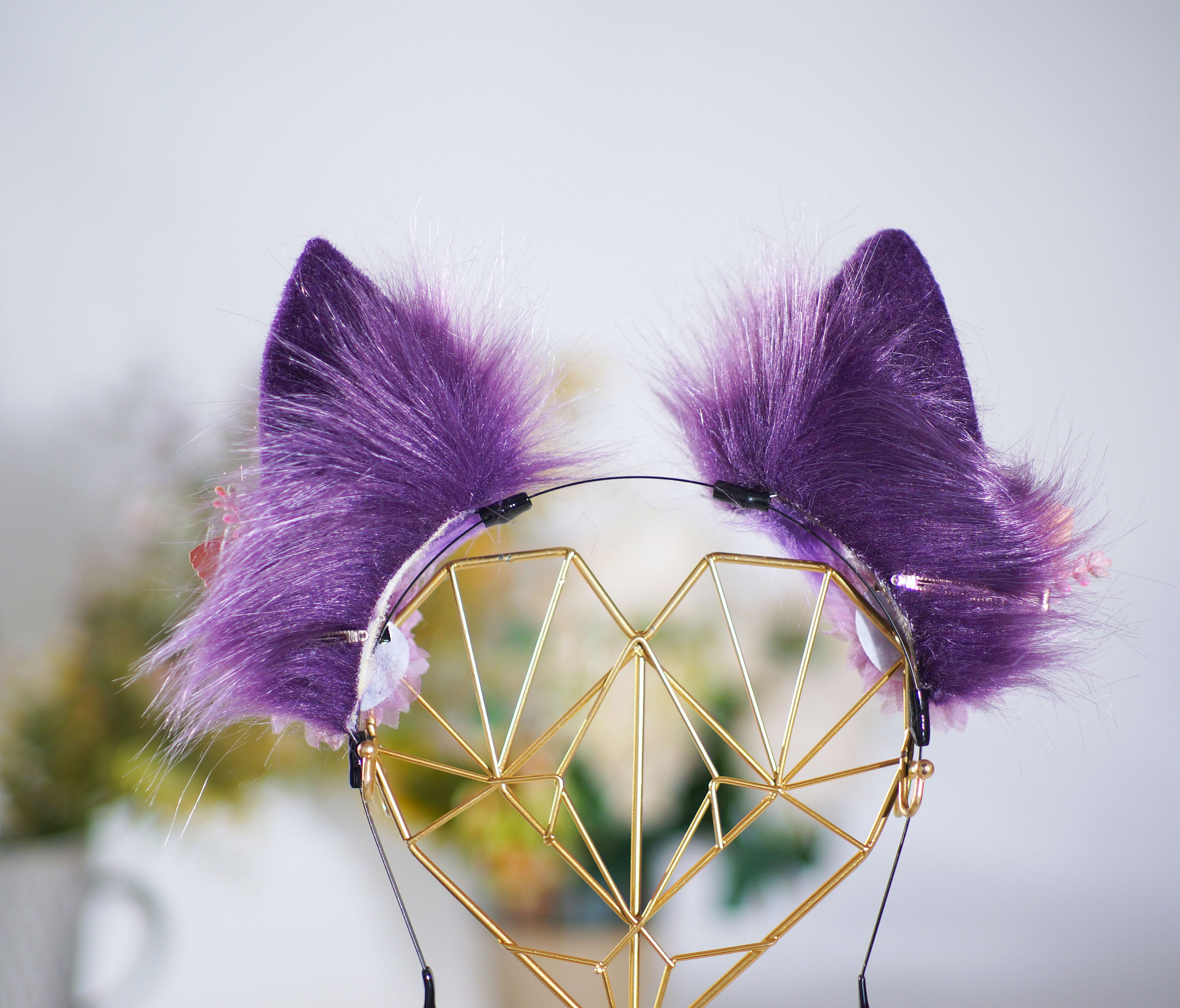Floalral Purple Fox Ears Purple Cat Fox Ears Cat Ears - Etsy