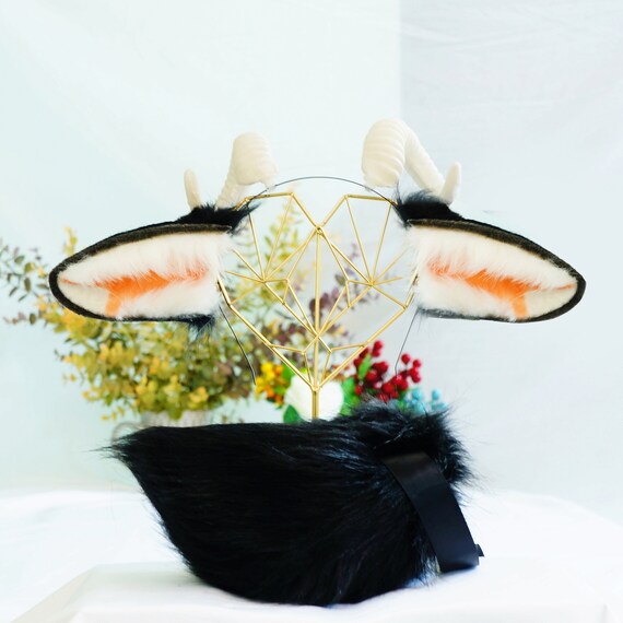 Black Goat Ears Sheep Ears Cosplay Goat Ears Black Sheep - Etsy