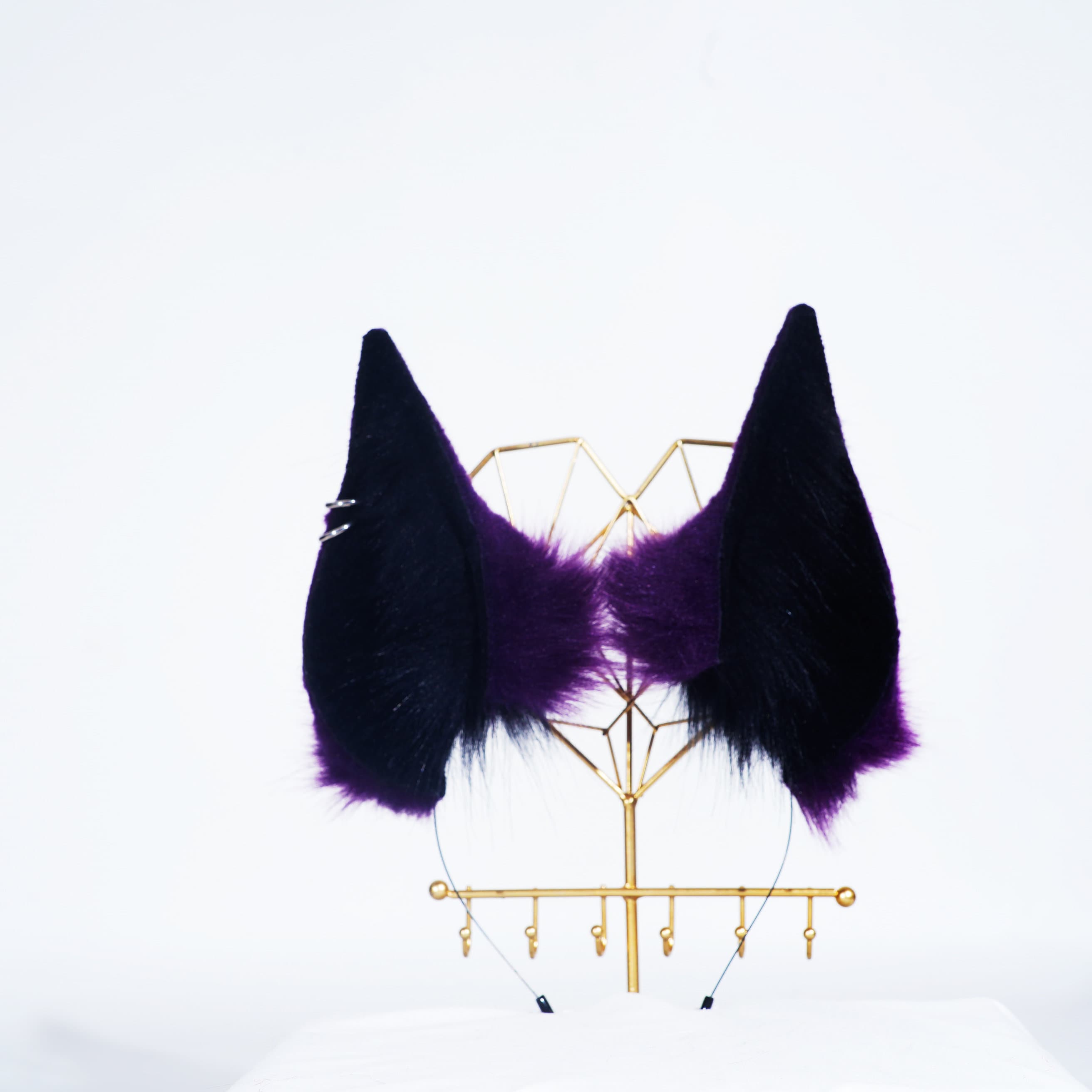 Realistic Anubis Wolf Ear, Purple Dobermann Ear,faux Fur Ear, Dieb Ears ...