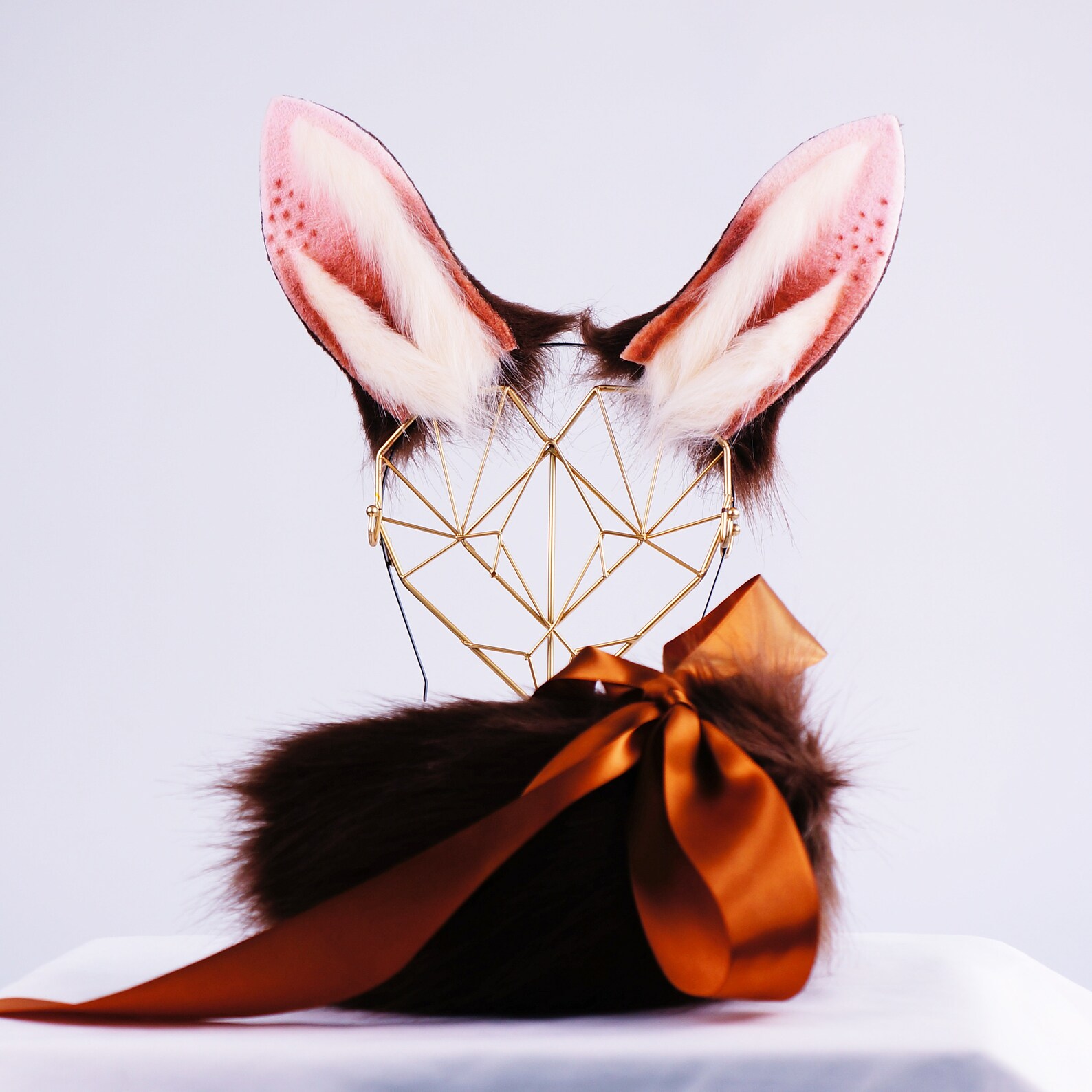 Brown Bunny Ears Cosplay Bunny Cosplay Animal Ears Cospaly - Etsy