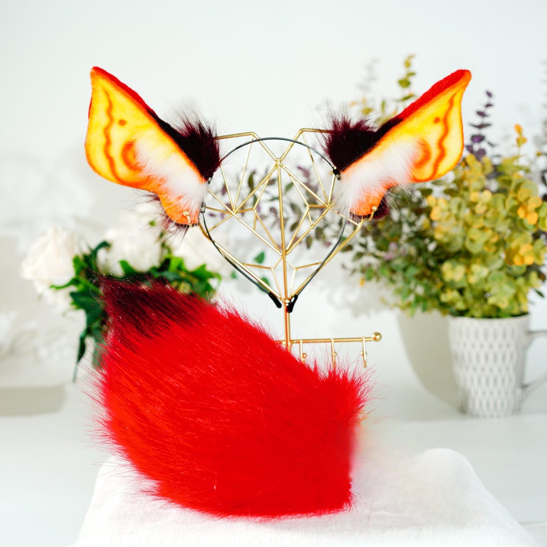 Kawaii Red Devil Ears, Hellfire Ear, Ears Headband, Flame Ear, Devil ...