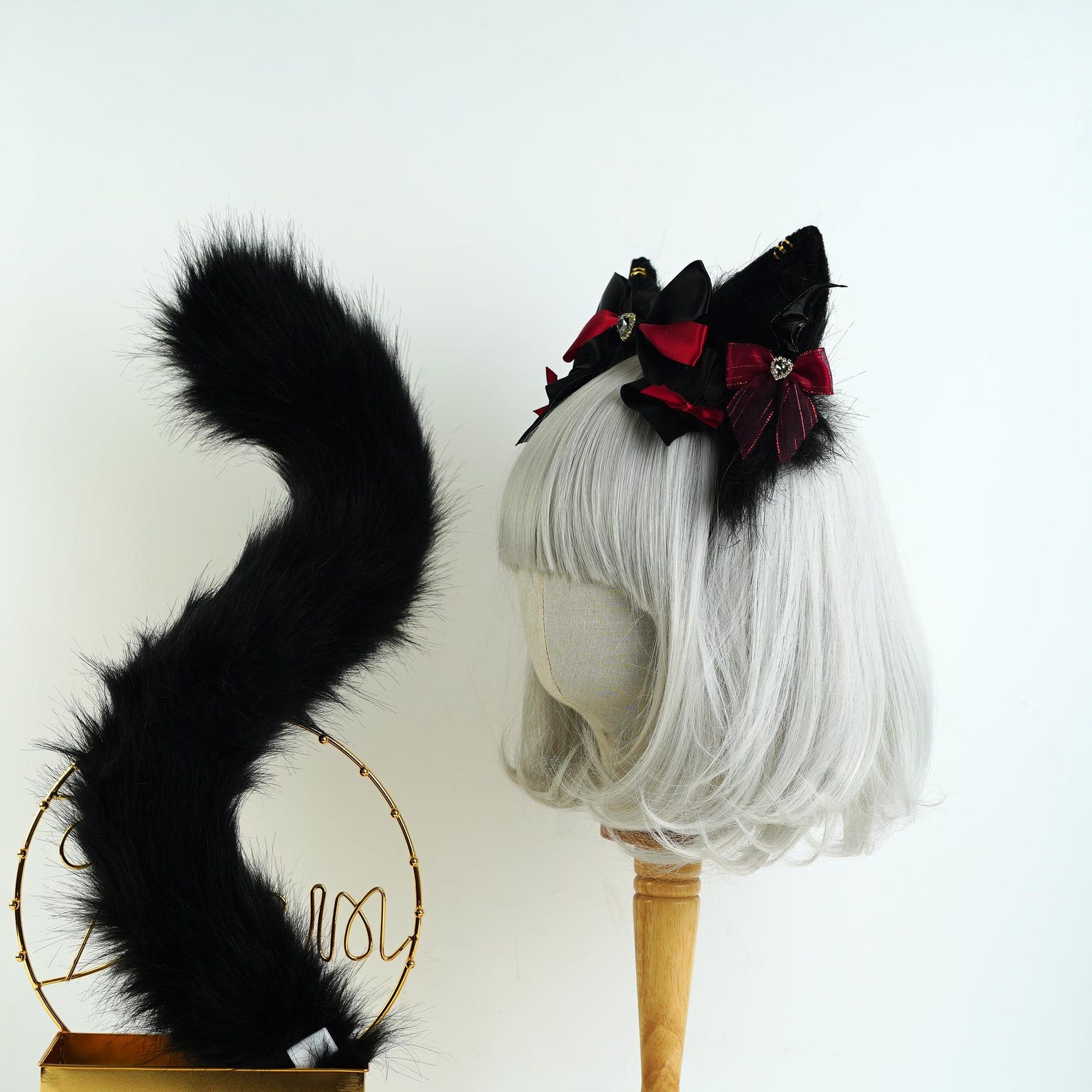 LARP Animal Ears Tail Set - Fantasy Roleplay Faux Fur Costume ...