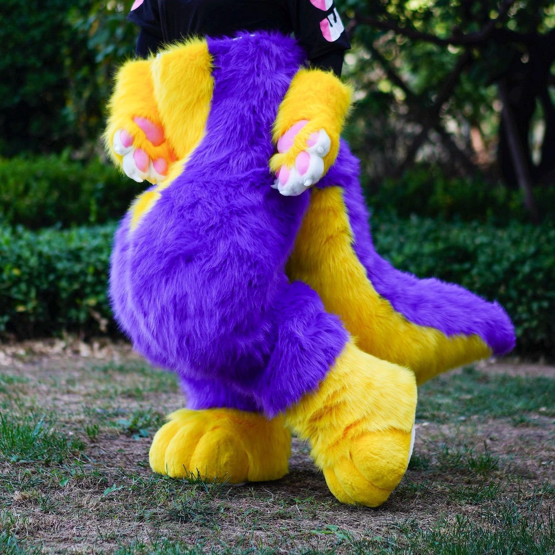 Violet&yellown Partial Fursuit Pants,furry Convention Gear Cosplay ...