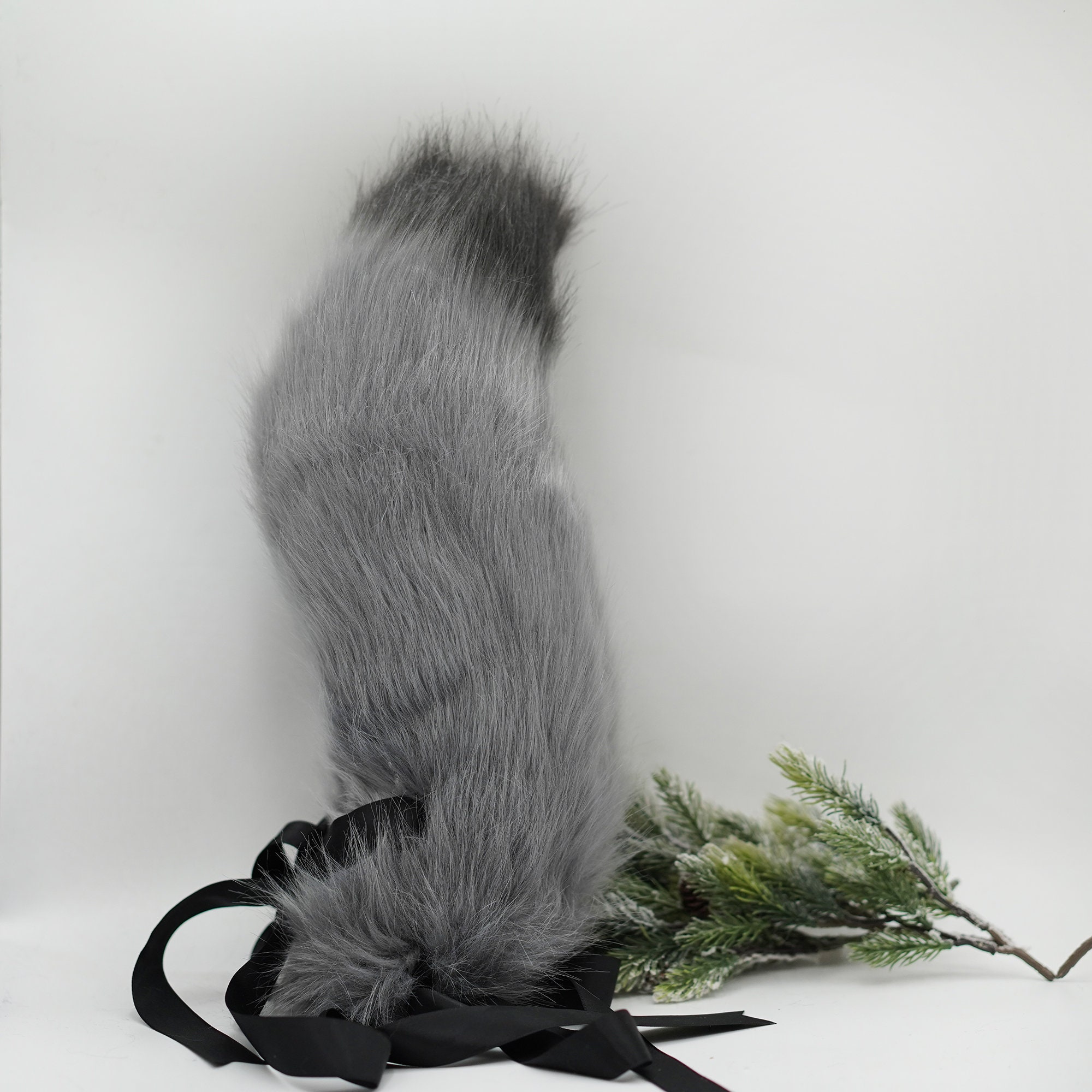 Realistic Anubis Wolf Ear,black Gray Animal Ear,faux Fur Ear,dieb Ear ...