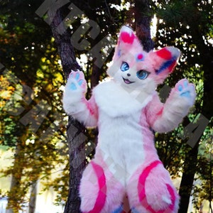 Pink Fursurit Head Fursuit Commission Fursuit Paws Fursuit - Etsy UK