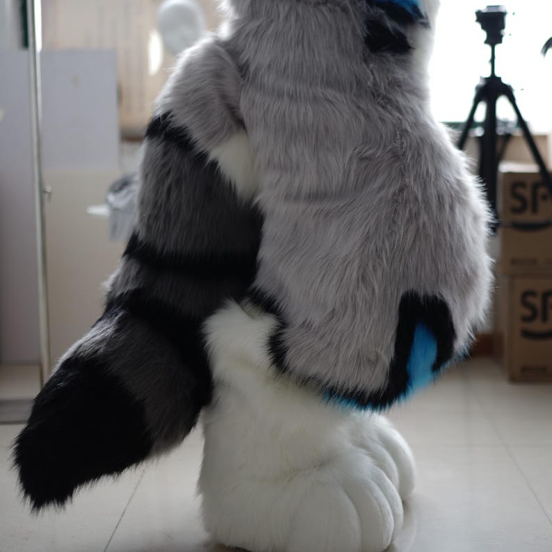 Fursuit Let Furryart - Plush Fursuit Pant Foot Tail, Ready to Ship, M ...