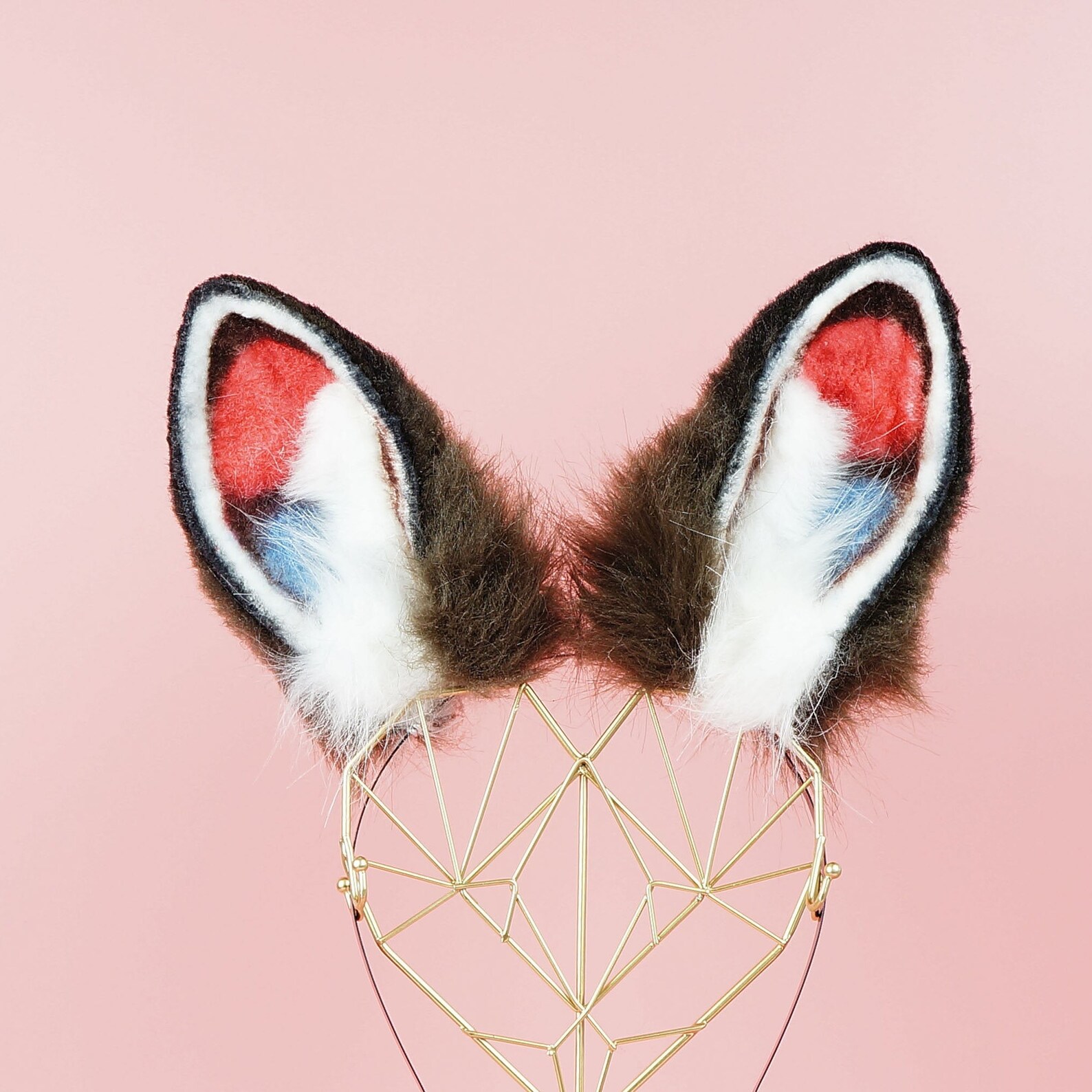 Colorful rabbit earsrabbit ears Realistic brown bunny | Etsy