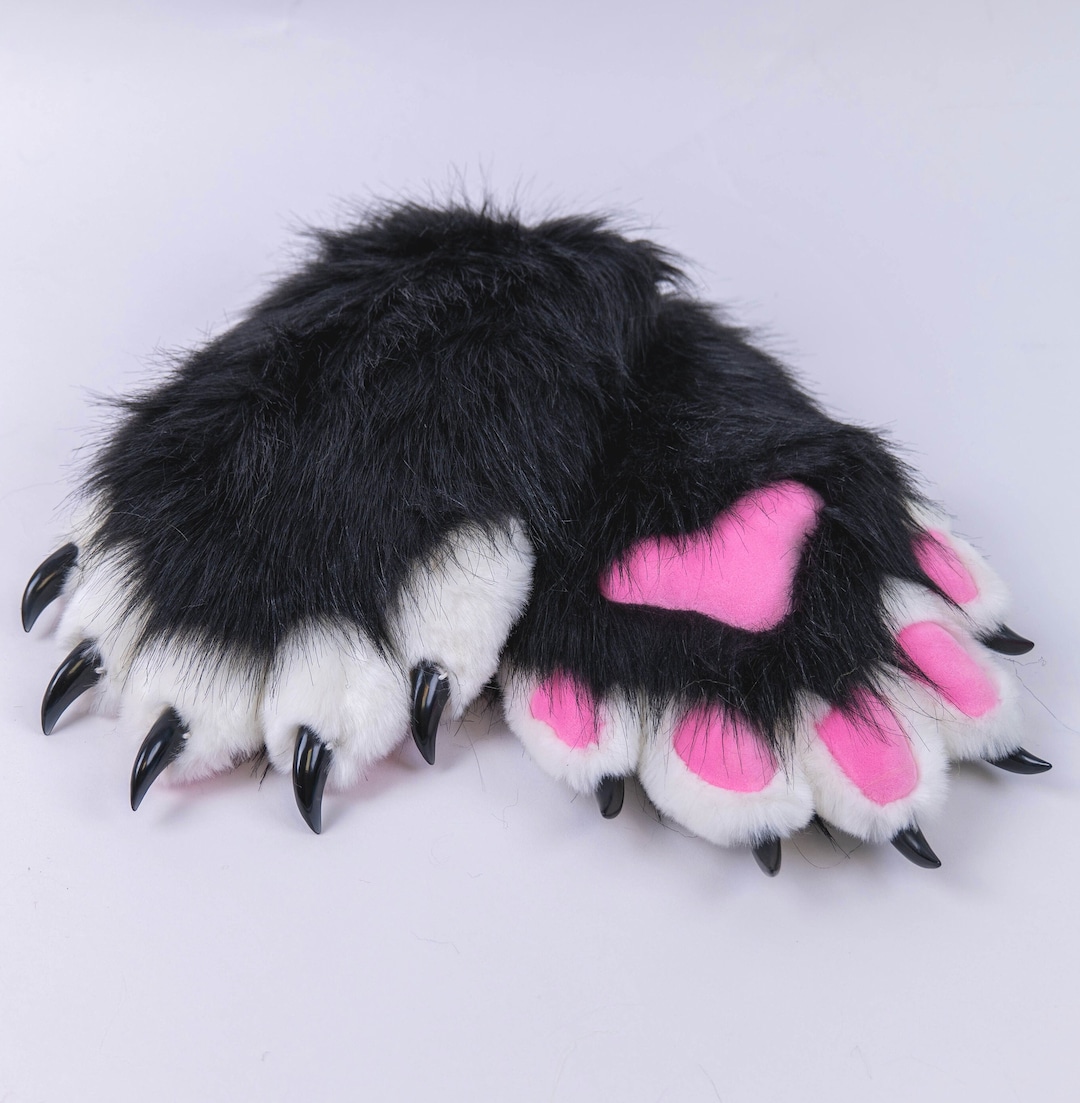 Black Cat Paws, Furry Paws, Fursuit Paws, Furry Art, Pet Play, Faux Fur ...