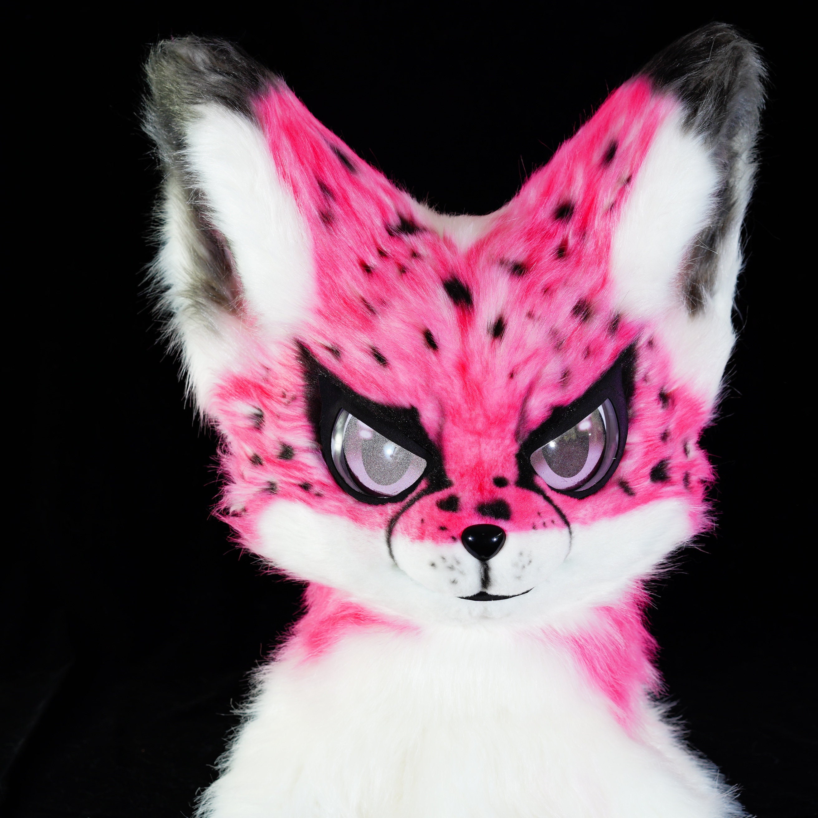 Light Pink Fursuit Head Kitsune Fursuit Head With Figure - Etsy