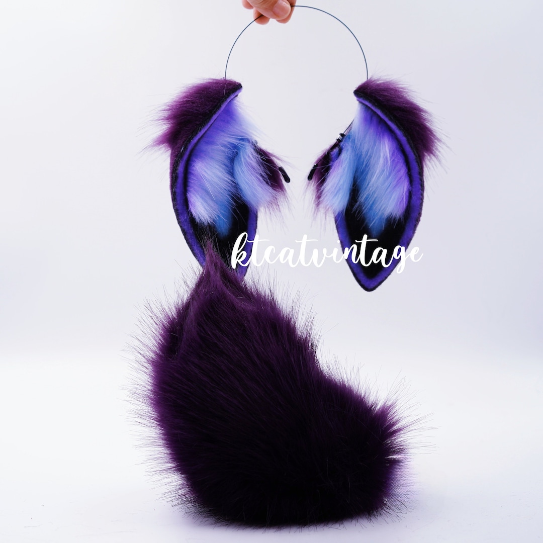 Ktcatvintage Purple Night Sky Lop Ears Bunny Ears Bunny Ears Headband ...