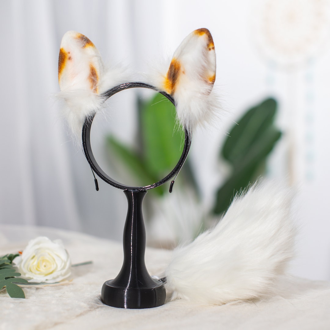 Burnt Yellow Rabbit Ears&tail Set,cosplay Ear,anime Cosplay,fluffy ...