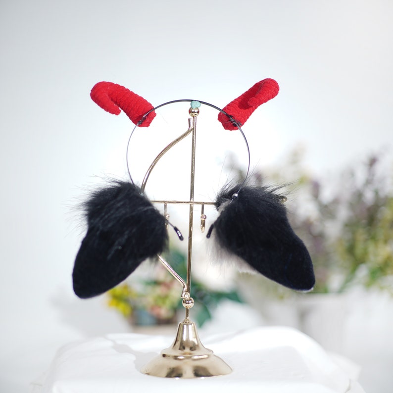 Black Goat Ears Sheep Ears Cosplay Goat Ears Black Sheep - Etsy