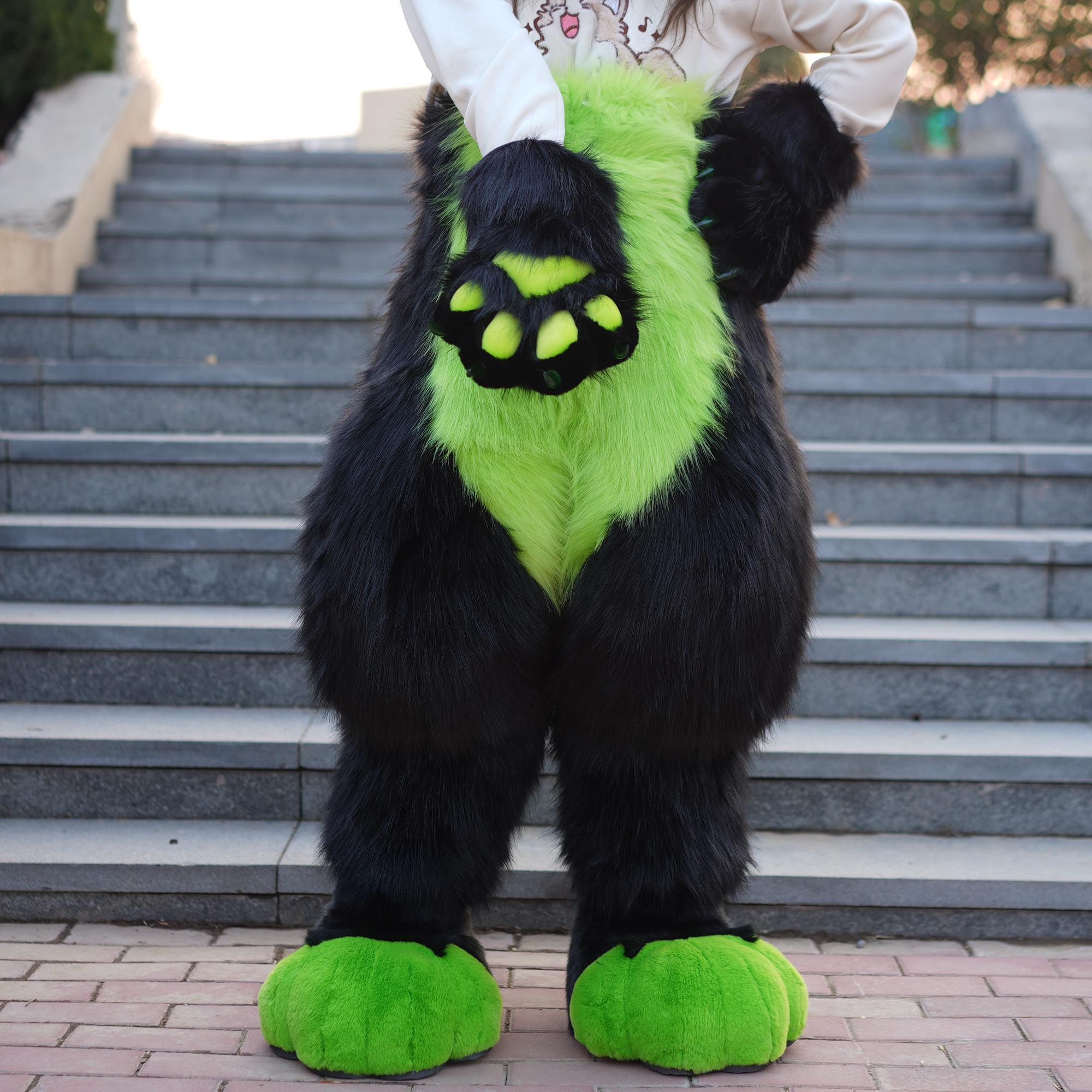 Full Fursuit Pants | Legs With Tail, Hand Feet Paws | Animal-themed ...